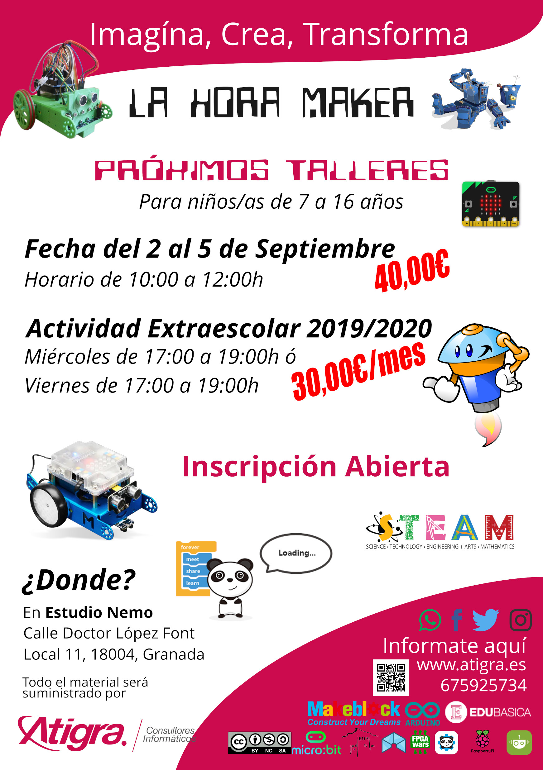 Taller Intensivo de Programación y Robótica - ATIGRA MAKERS